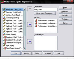 Conduct and Interpret a Multinomial Logistic Regression - Statistics ...