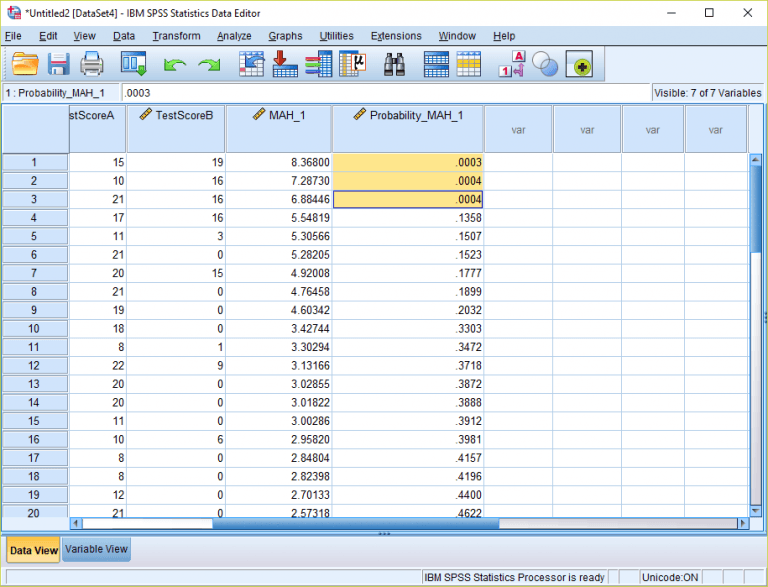 Identifying Multivariate Outliers in SPSS - Statistics Solutions